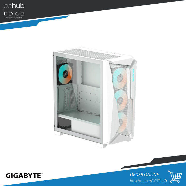 Gigabyte C301G Mesh aRGB TG, white, ATX, 4x120mm, USB3 1C 2A | Lazada PH