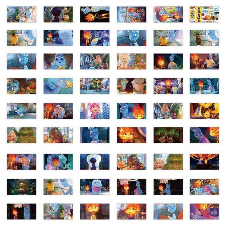 Elemental Sticker Waterproof 60Pcs Elemental Anime Movies Graffiti ...