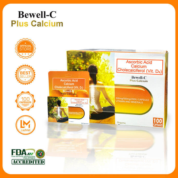 Bewell-C Plus CALCIUM 3 in 1 Vitamin C with Calcium Supplement 1000mg ...