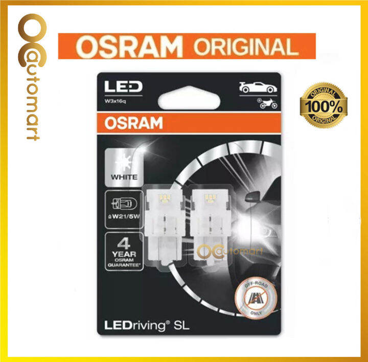 OSRAM LEDriving SL LED W21/5W 6000K White (Twin) W3x16q 7716CW-02B ...