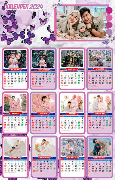KALENDER 2024 FOTO CUSTOM LENGKAP TGL ISLAM DAN TGL JAWA KEKINIAN MODEL ...