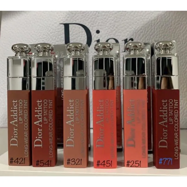 🌸 Dior addict lip tattoo LONG-WEAR COLORED TINT 351 771 451 541 421💄 | Lazada.co.th