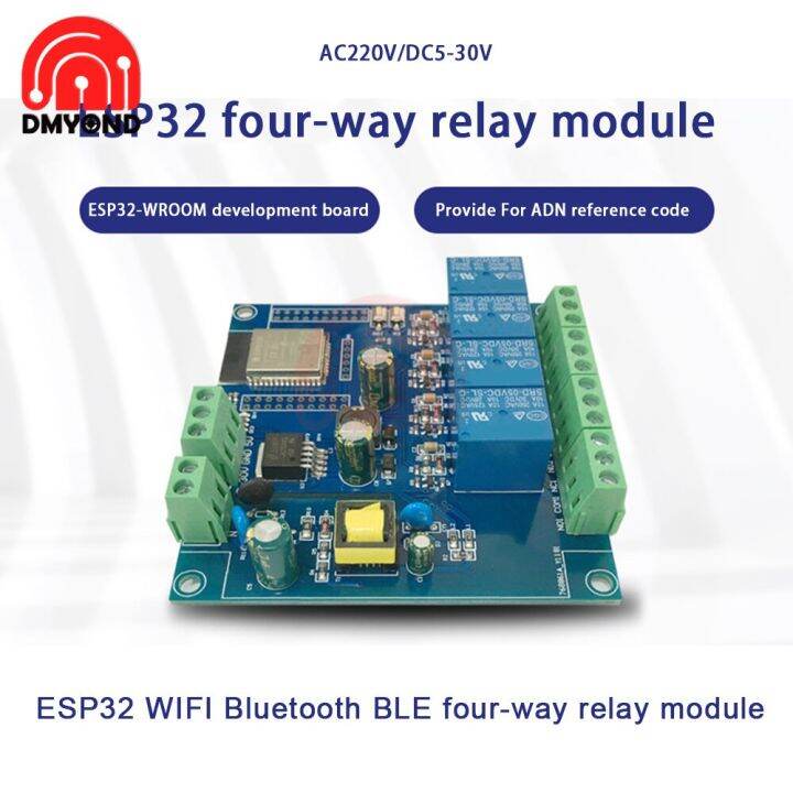 Ac 220v Dc 5 30v Catu Daya Esp32 Wifi Bluetooth Ble Modul Relai Empat