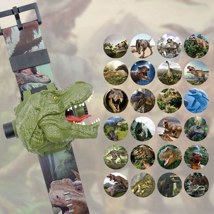 ELLA RU Children Cute Students Clock Tyrannosaurus Rex LED Electronic ...