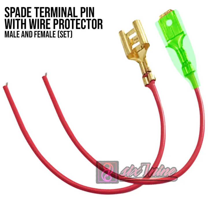 Spade Terminal Pin With Wire Protection Male & Female (SET) | Lazada PH