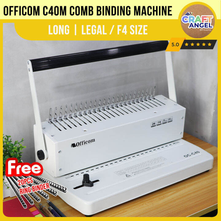 Comb Binding Machine (Long | Legal) Officom Brand Heavy Duty C40M F4 ...
