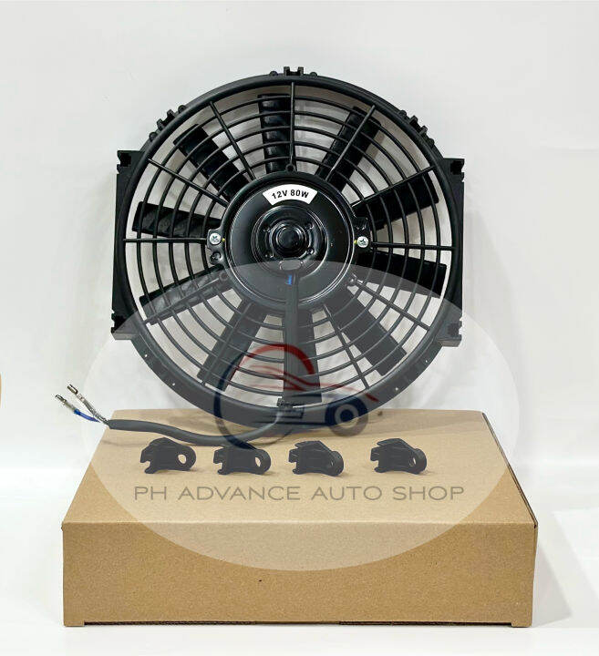 Auxiliary Fan Assembly Universal 10'' 12V 80W Push / Pull High Speed ...