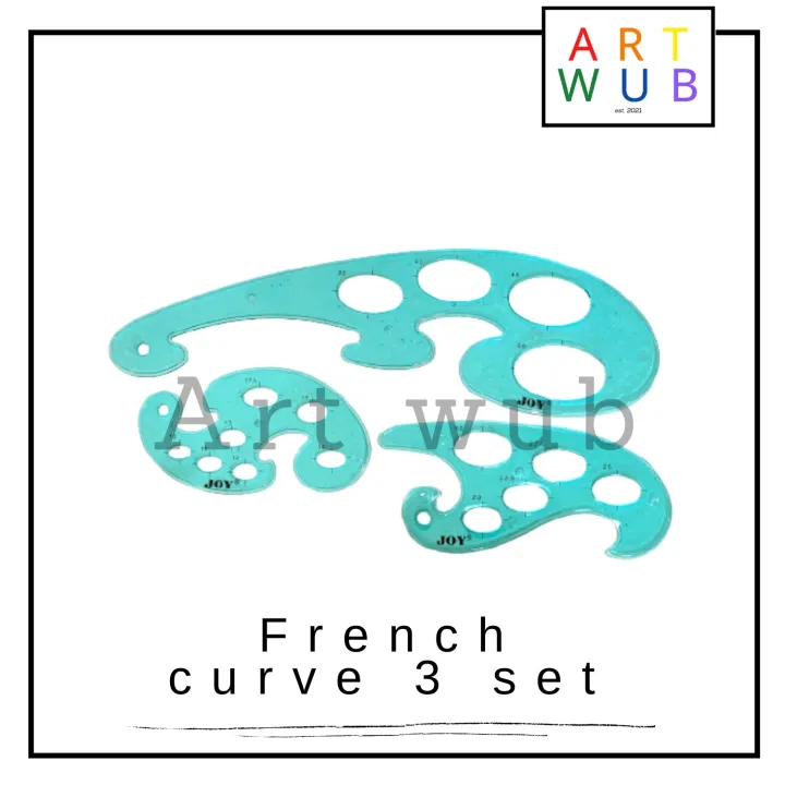 Wub's [Original] JOY French Curve Ruler 3 pieces set, Drawing template ...