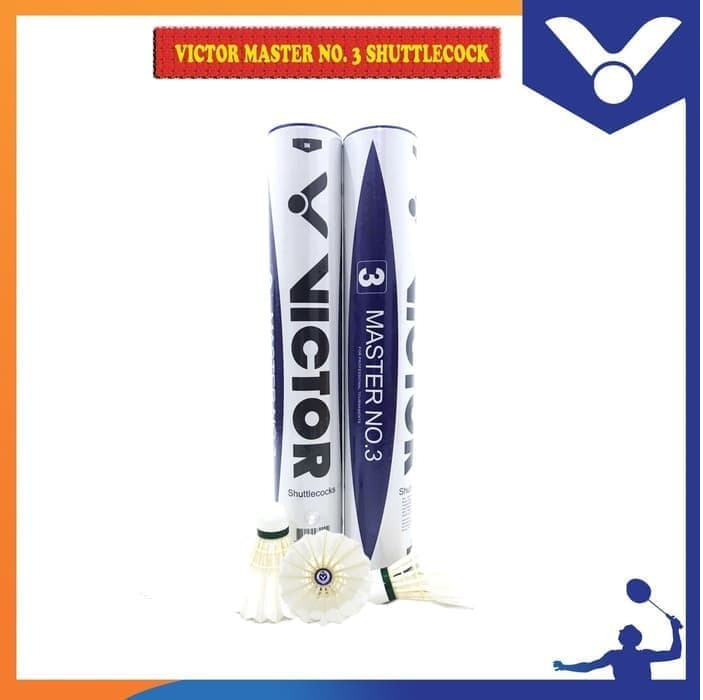 ORIGINAL SHUTTLECOCK BADMINTON VICTOR MASTER NO 3 100% 💯 | Lazada Indonesia