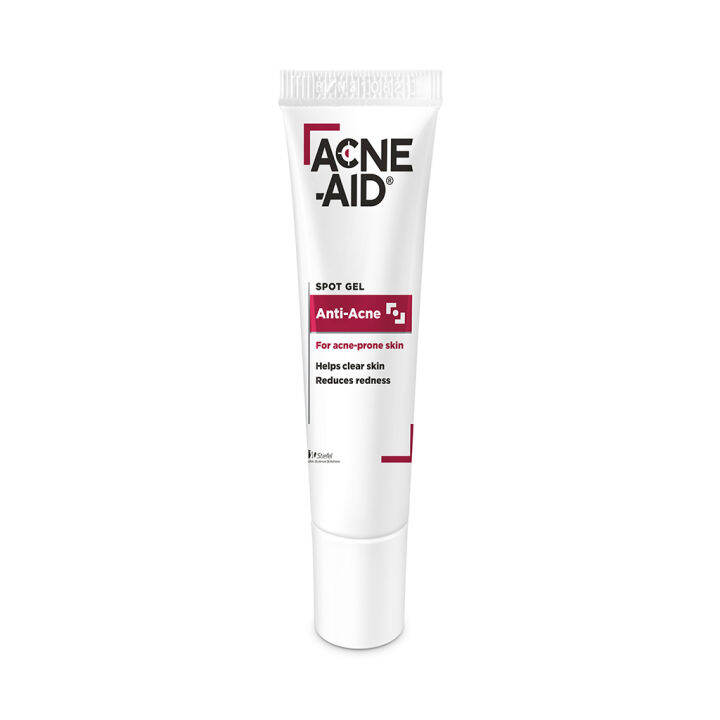 Acne Aid Spot Gel Anti Acne 10g. แอคเน่เอดสปอตเจลแอนติแอคเน่สูตรสีแดง ...
