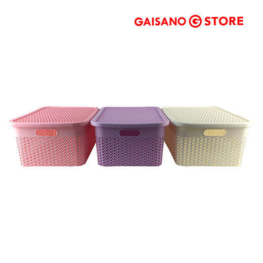 Plastic Storage Basket with Cover | Lazada PH