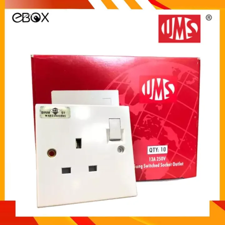 UMS 2913 / 1213 13A 1G Switch Socket Outlet | Lazada