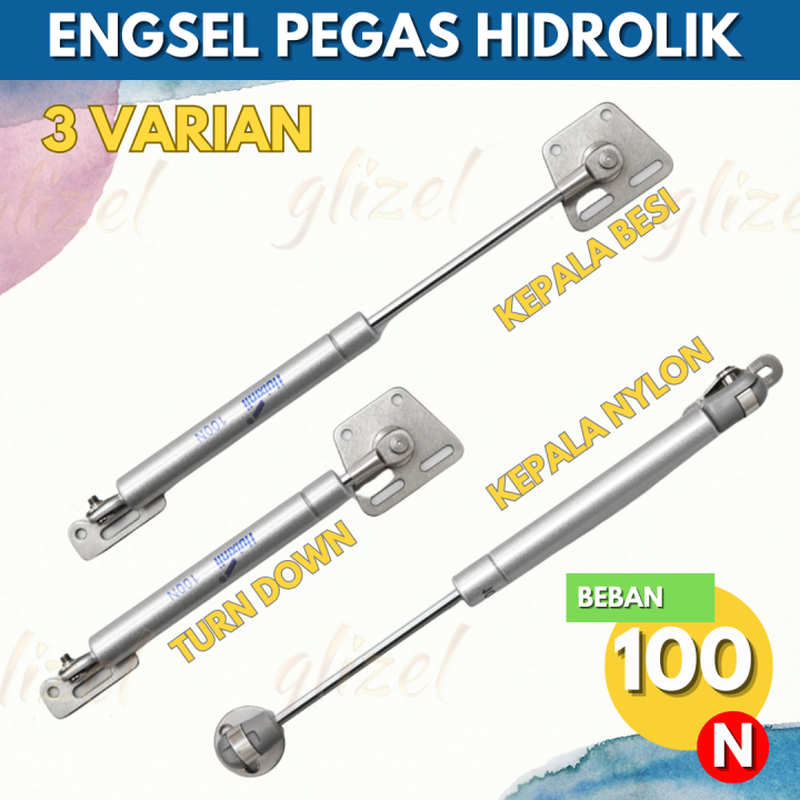 Engsel Pegas Gas Spring Hidrolik Jok Motor 100N Door Closer Pintu Lemari | Lazada Indonesia