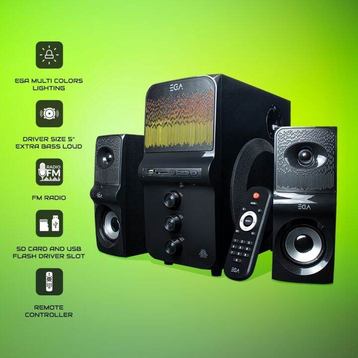 EGA TYPE S5 ลำโพงเกมมิ่ง Bluetooth Speaker ไฟ RGB มีวิทยุ FM เชื่อมสาย ...