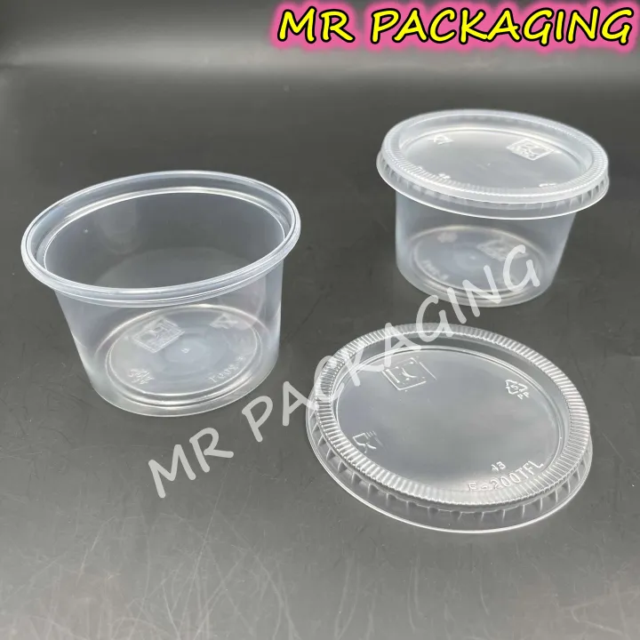 EC 8oz PP Round Container with Lid [ 50pcs± ] E-200T - Disposable ...
