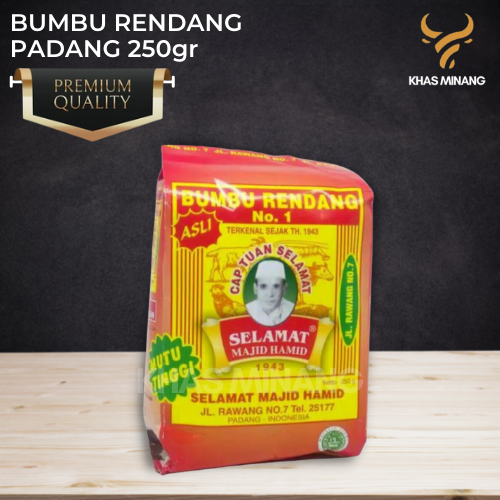Bumbu Rendang Padang Selamat 250gr Bumbu Masak Instan Randang Masakan ...