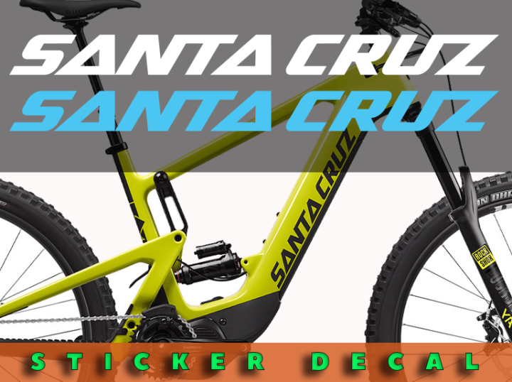 Santa Cruz Santacruz Bike Vinyl Logo Stickers Bike Body Frame ...