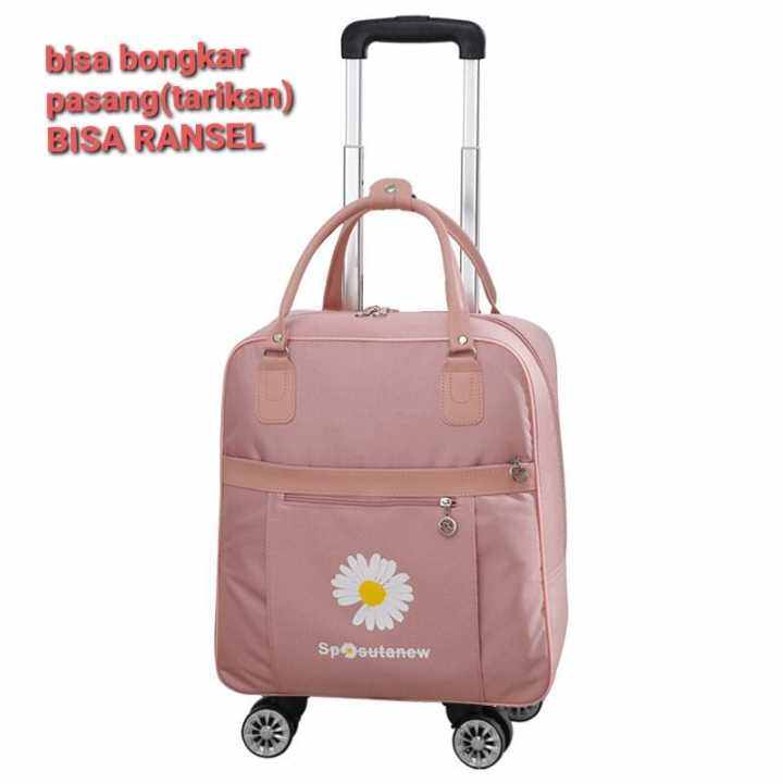 TAS KABIN 18" INCH KOPER PILOT KAIN KANVAS IMPORT PREMIUM BISA RANSEL ...