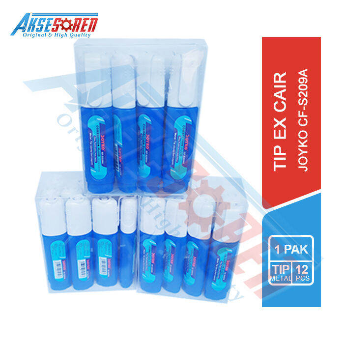 Tipe X Fluid Joyko [CF-S209A/12 pcs] / tipe x cair Penghapus Pulpen / Corection Tape / Tipe X ...