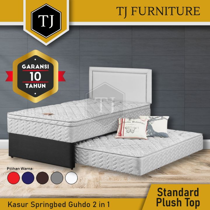 Guhdo Springbed Standard Plush Top 2 in 1 / Kasur Spring Bed Plushtop 2in1 Sorong Full Set ...