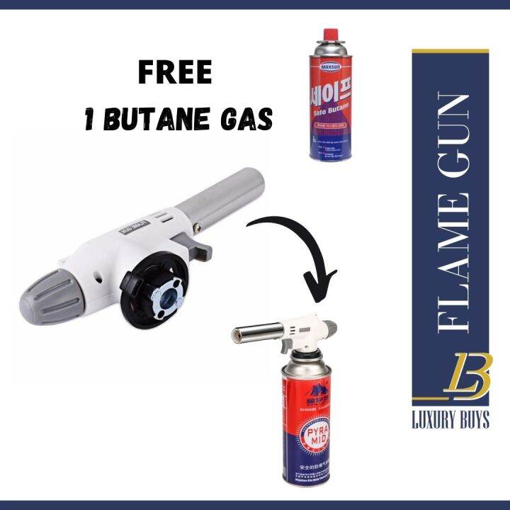 Butane Torch Flame Gun Blowtorch Cooking Soldering Butane Auto Ignition ...
