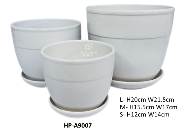 **3In1 Per Set**HP-A9007 White Vase/White Pot /White Ceramic Vase /Pasu ...