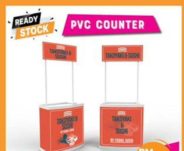 (READY STOCK) PVC Counter Booth / PVC Portable Booth Counter / PVC ...