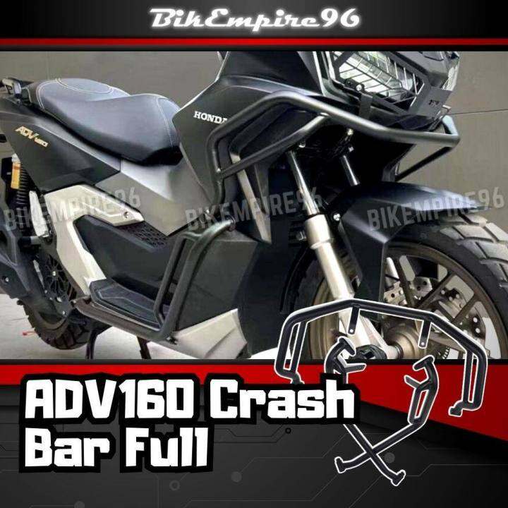 Honda ADV160 Heavy Duty Full Frame Crash Bar Solid Strong Harden anodized Perfect Welding Black ...