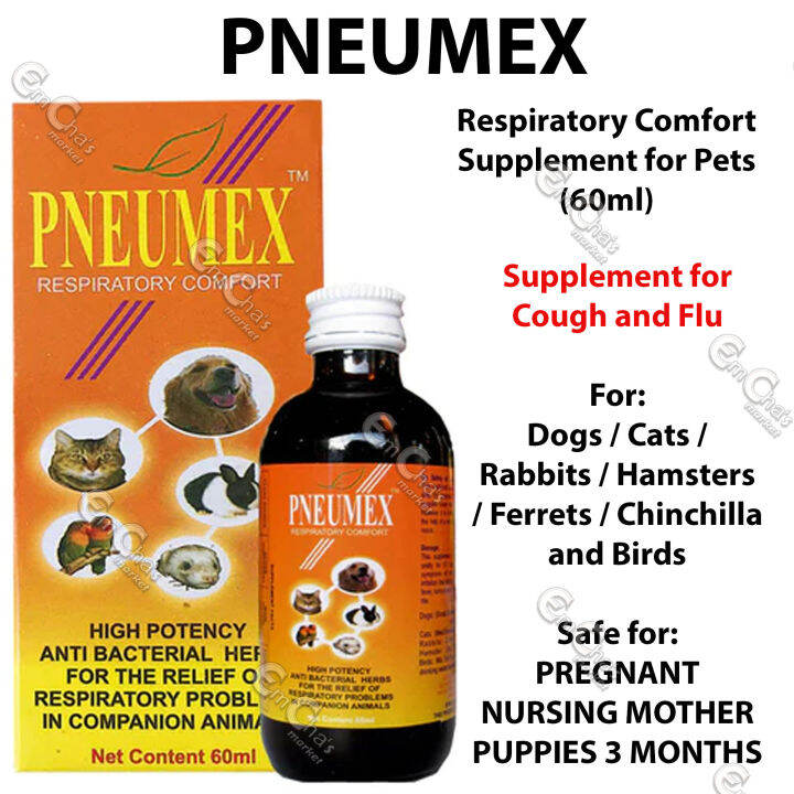 Pneumex Respiratory Comfort Supplement for Pets (60ml) (amed) For Pets ...