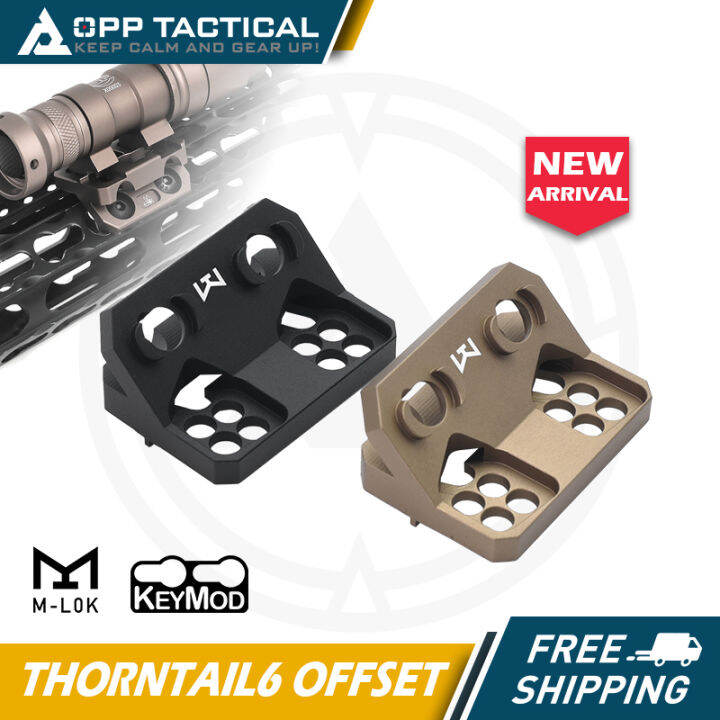 Tactical ntail6 Offset Scout Mount Metal MLOK Keymod Rail with Original ...