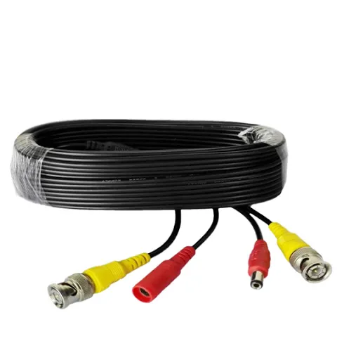 10 meters (Black Color) BNC Video Power Siamese Cable for Surveillance ...