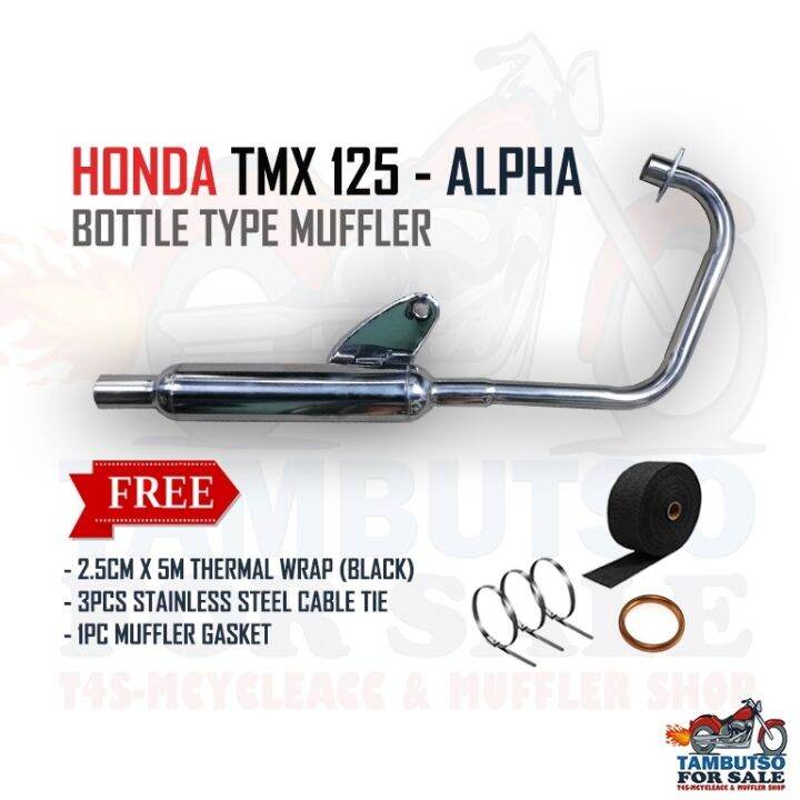 Honda TMX 125 Alpha Bottle Pipe Type Muffler for Exhaust pipe | Lazada PH