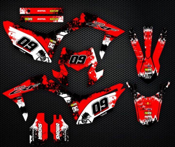 DECAL CRF 150 L WARNA DASAR MERAH I CUSTOM DESAIN | Lazada Indonesia