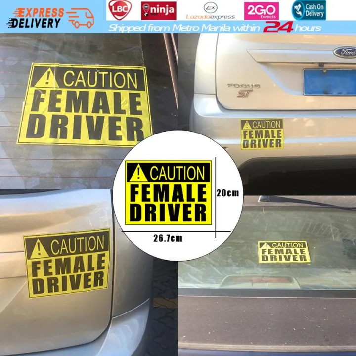 Please Be Patient Student Femal Driver Car Magnetic Sign Reflective ...