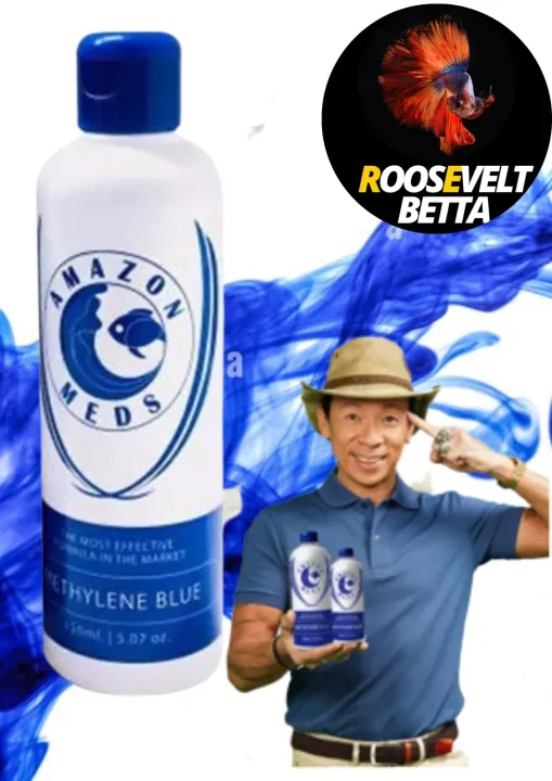 Amazon Meds Methylene Blue/ Medicine for Sick Fish/ Solution against Fungus and Infection 150ml ...