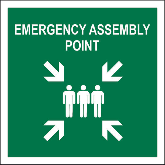 Assembly Area Sign Safety Signages Reflectorized Reflective Sticker ...