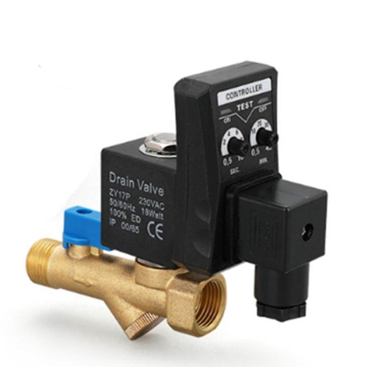 1/2 DN15 Electric Timer Auto Water Valve Electronic Drain Solenoid ...