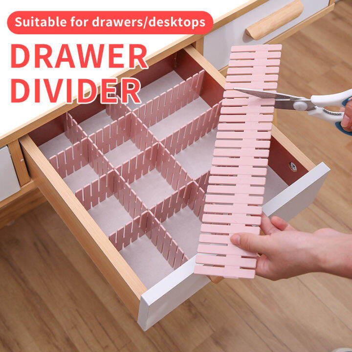 4Pcs Adjustable Drawer Divider DIY Storage Shelves Household Free ...
