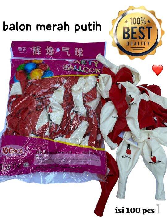 balon merah putih isi 100 pcs | Lazada Indonesia