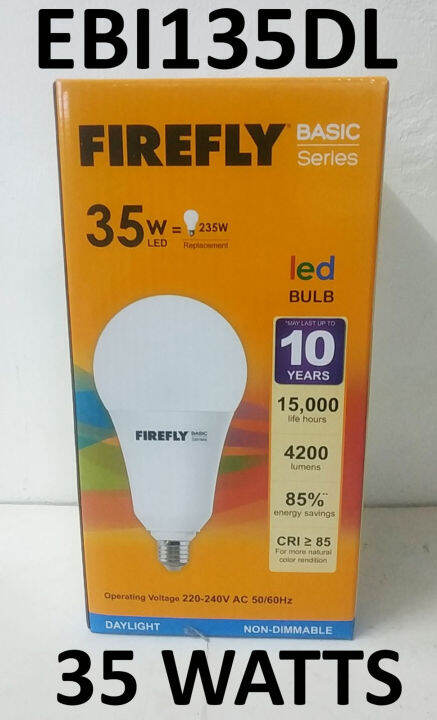 FIREFLY LED BULB 35W DAYLIGHT BASIC SERIES PART NO. EBI135DL BASIC ...