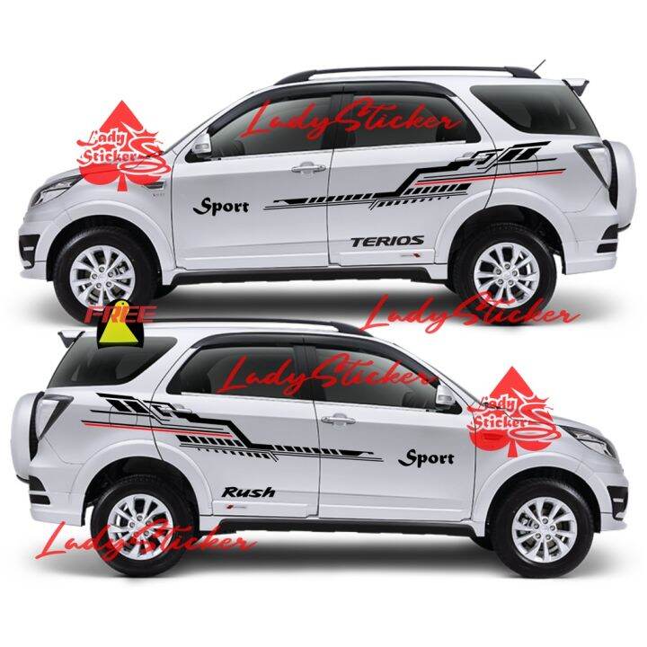 Cutting sticker mobil terios rush sticker stiker mobil toyota rush daihatsu terios xenia custom ...