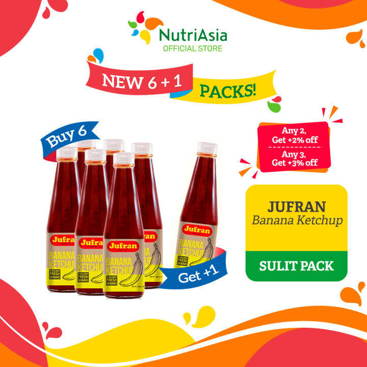 Jufran Banana Catsup 320 g 6+1 Sulit Pack | Lazada PH