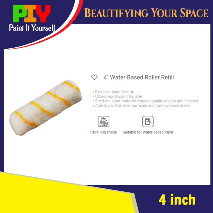 Nippon Paint 4" Paint Roller Refill (Water Based) | Lazada