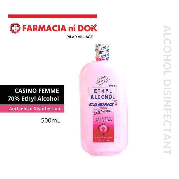 Casino Femme 70% Ethyl Alcohol Antiseptic Disinfectant 500mL | Lazada PH