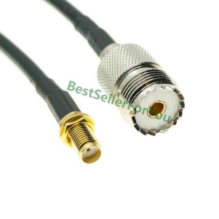 RG58 CABLE SMA Female nut to UHF SO239 Female Adapter Cable for Wouxun ...