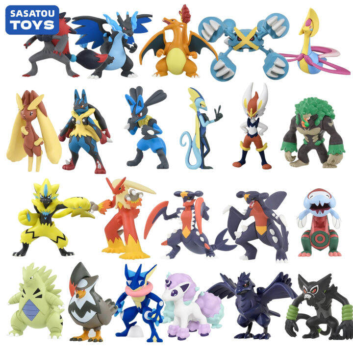 Pokemon ตัวเลข Tomy Lucario Noivern Metalgross Greninja Garchomp Staraptor Blaziken Zoroark