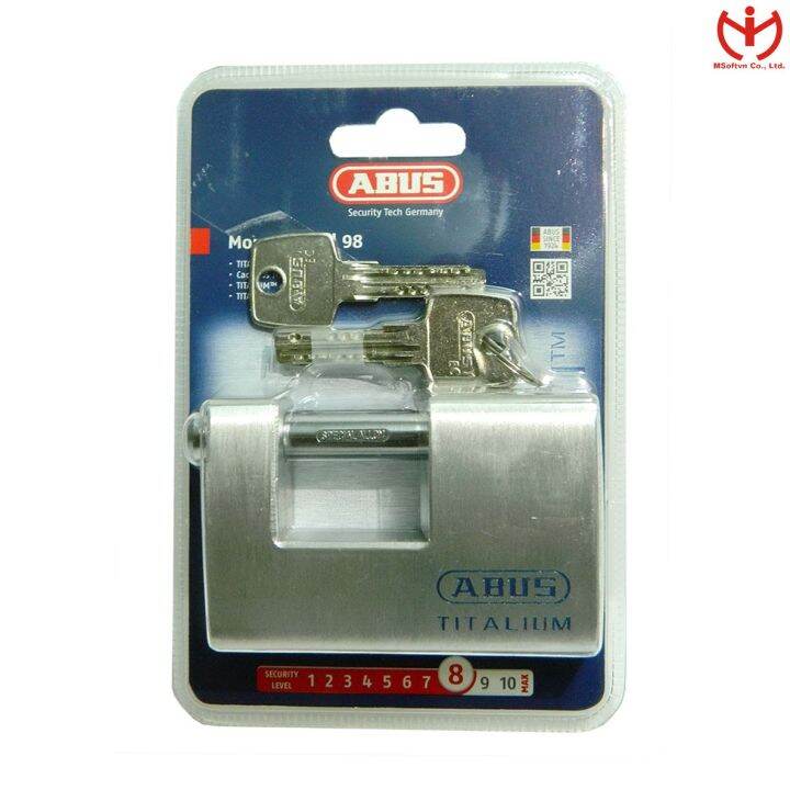 Ổ khóa cầu ngang ABUS 98TI/90 thân TITALIUM rộng 90mm 4 chìa vi tính - MSOFT | Lazada.vn