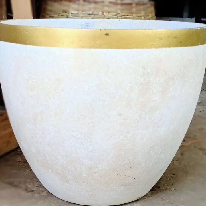 White Fiber pot plantee | Lazada PH