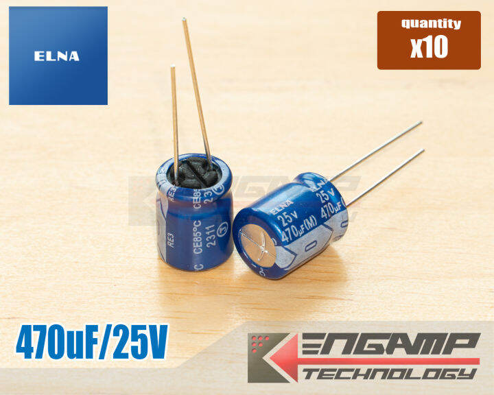(10ตัว) [E-CAP] 470uF/25V 85ºC ELNA RE3 ø10xH13mm P=5mm | Lazada.co.th