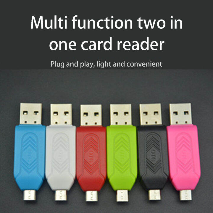 2 in 1 Plug Play High Speed Computer Card Reader USB 2.0 SD-Card TF ...